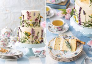 Lavender Chamomile Tiered Cake - Victoria
